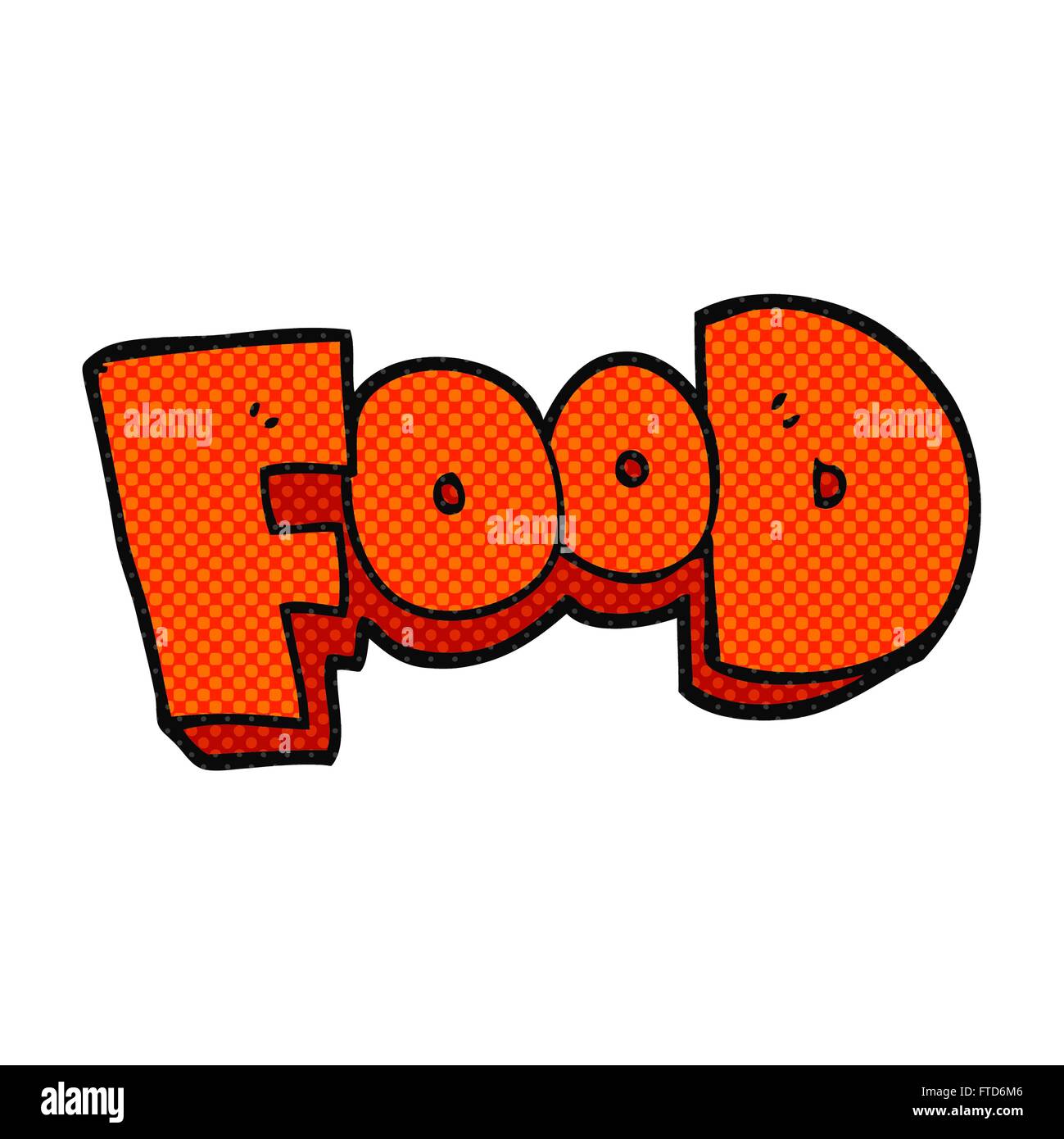 freehand drawn cartoon word food Stock Vector Image & Art - Alamy