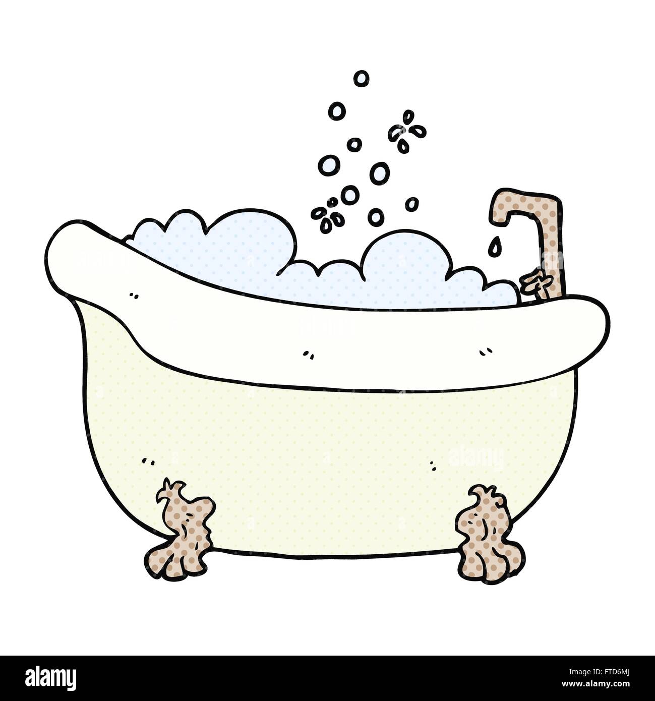 Freehand retro cartoon bath full hi-res stock photography and images ...