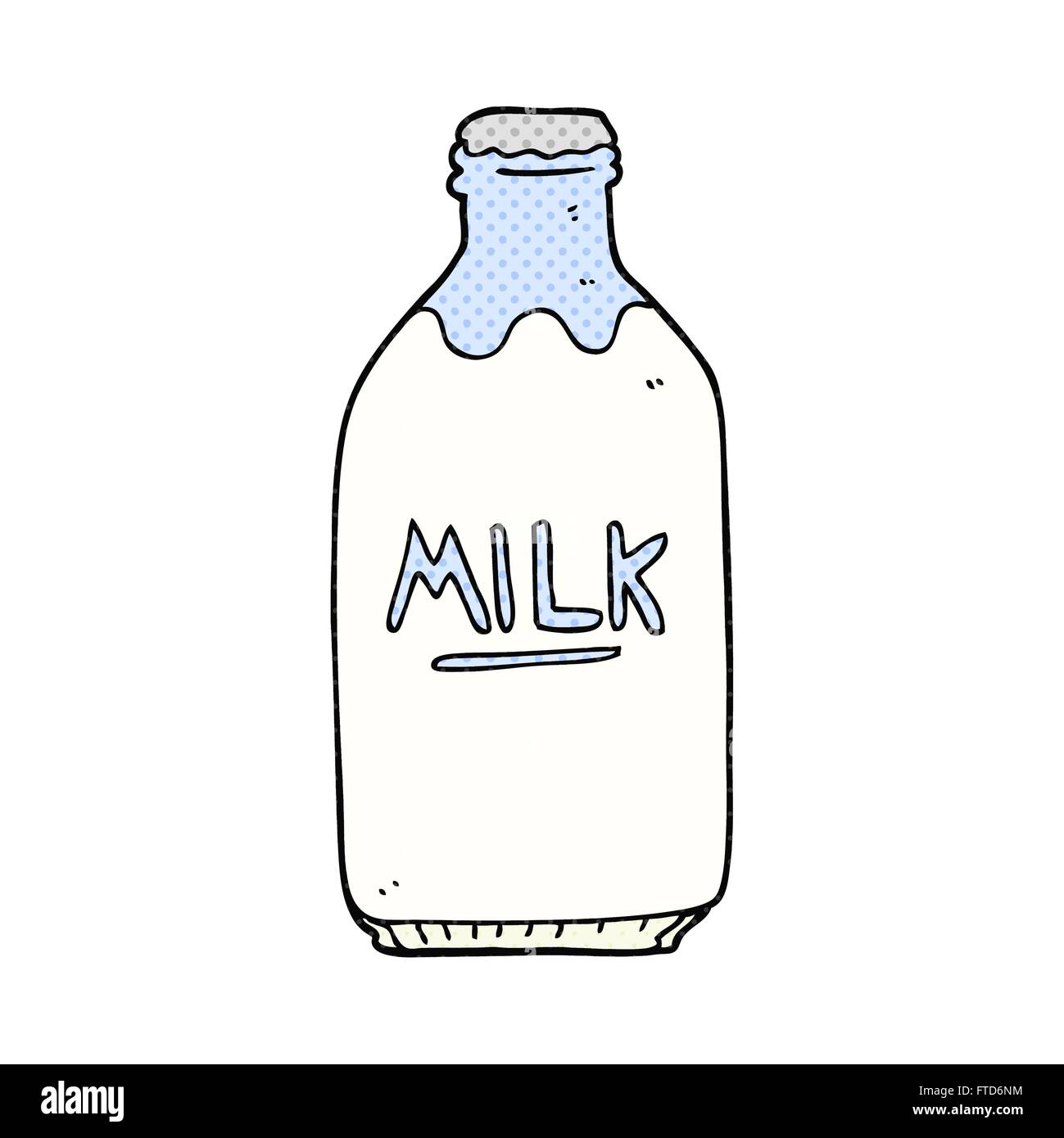 freehand drawn cartoon milk bottle Stock Vector Image & Art - Alamy