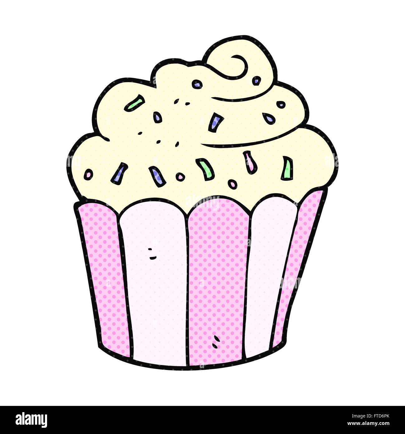 freehand drawn cartoon cupcake Stock Vector Image & Art - Alamy