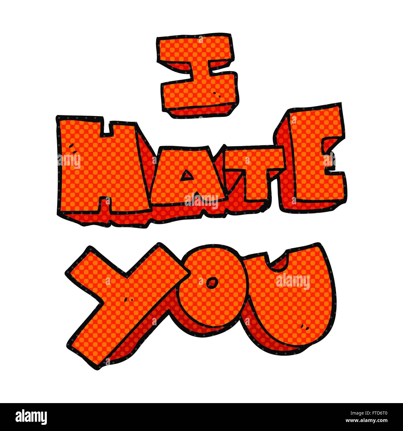 I hate you freehand drawn cartoon symbol Stock Vector Image & Art - Alamy