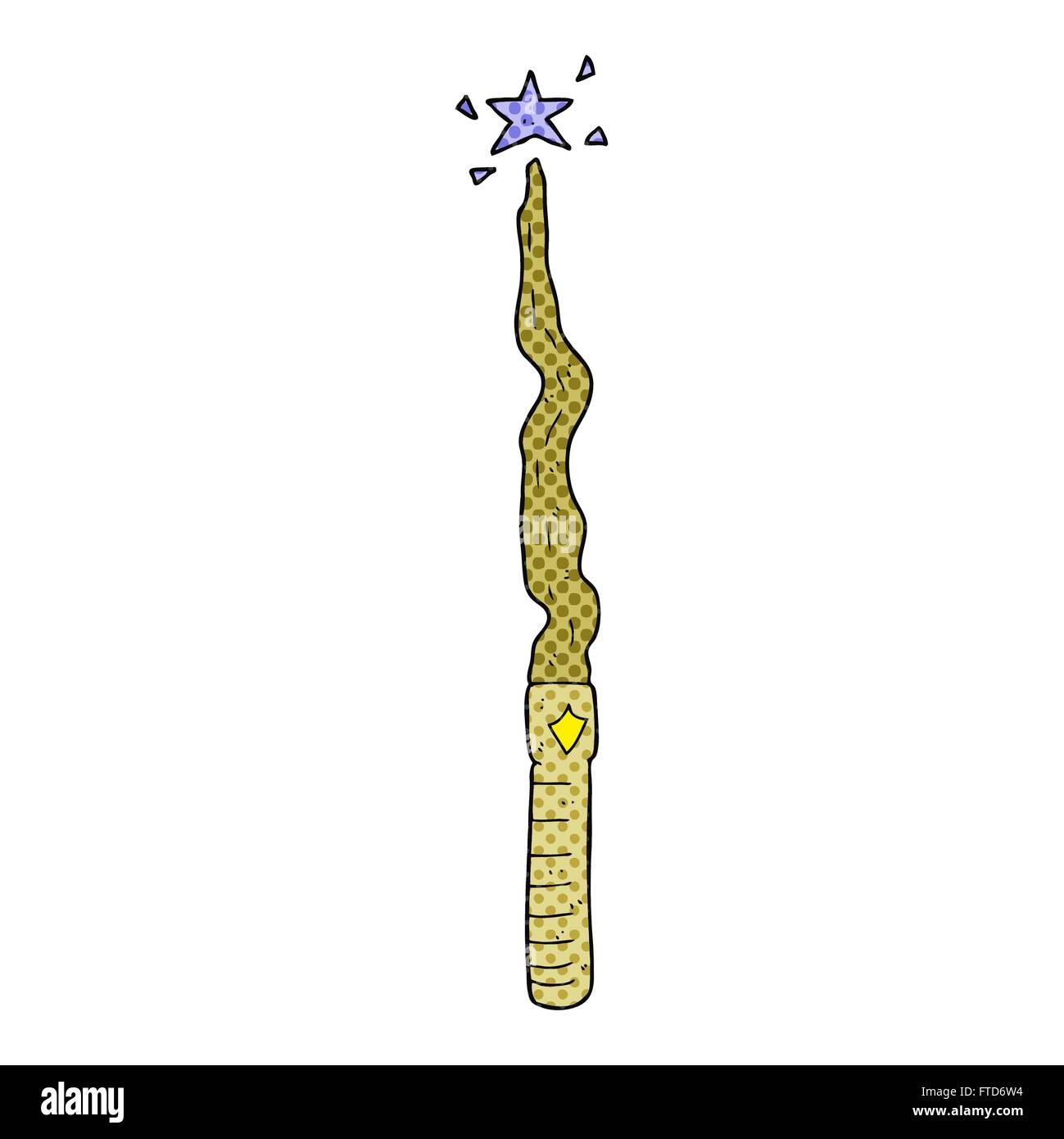 freehand drawn cartoon magic wand Stock Vector Image & Art - Alamy