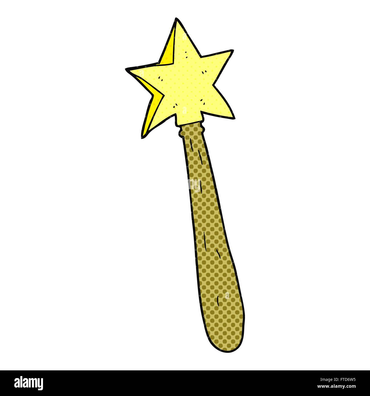 freehand drawn cartoon magic wand Stock Vector Image & Art - Alamy