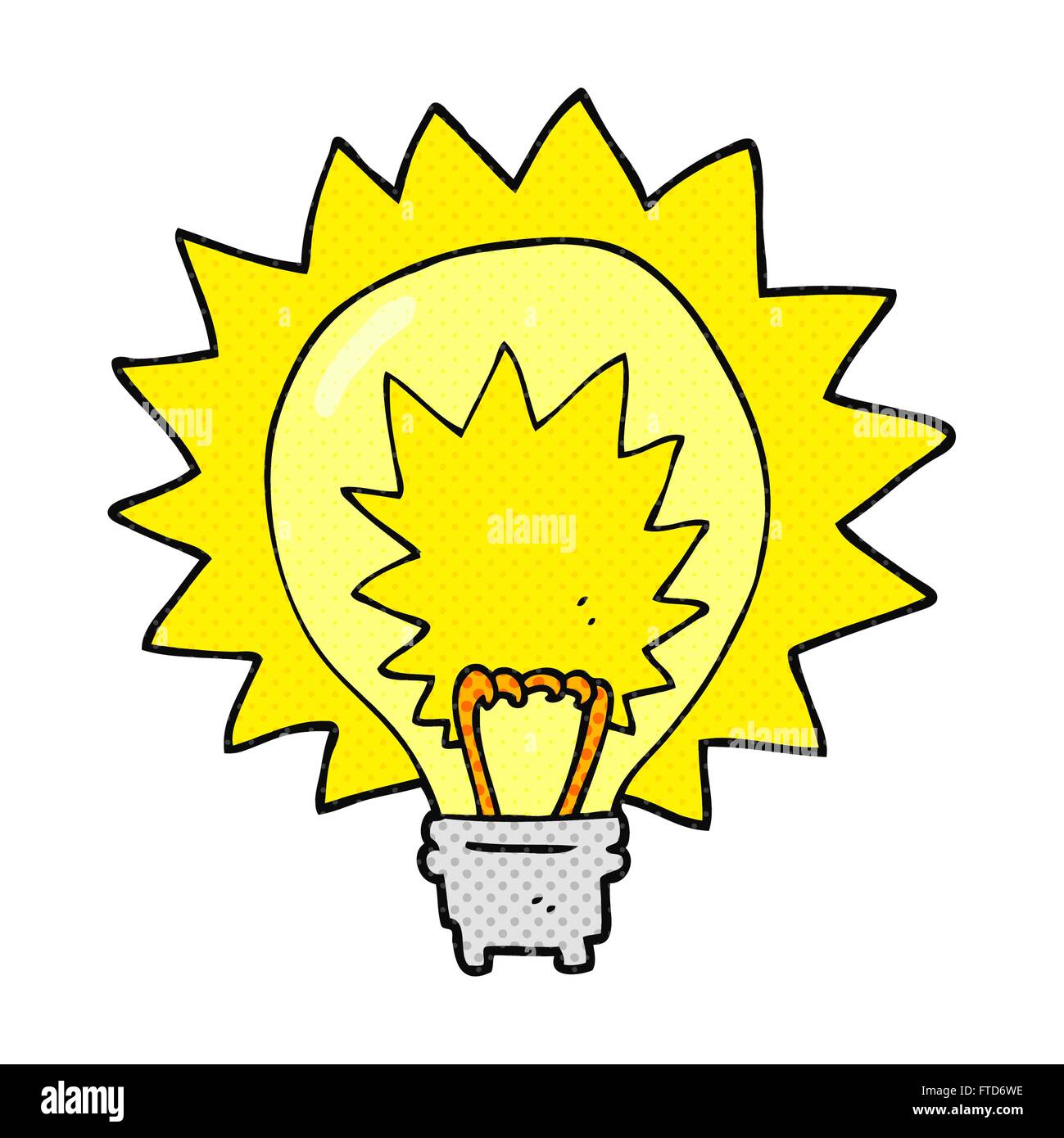 Cartoon Flashlight Shining