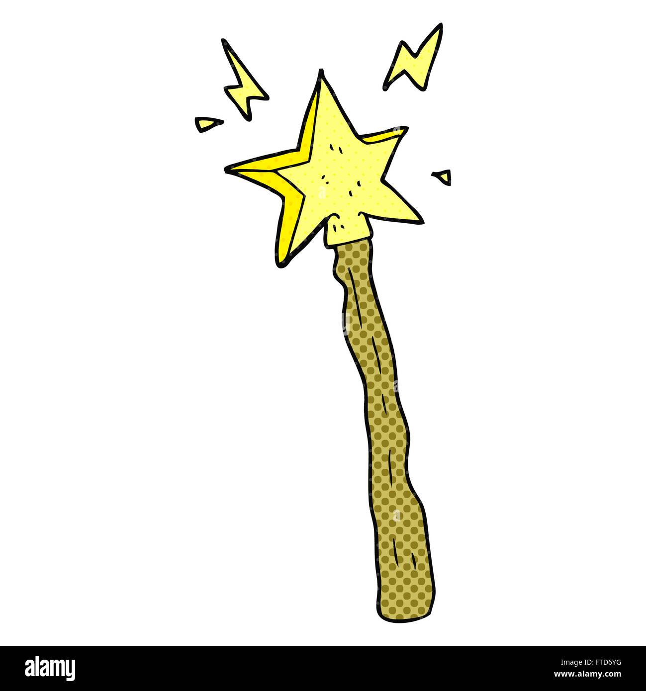 freehand drawn cartoon magic wand Stock Vector Image & Art - Alamy