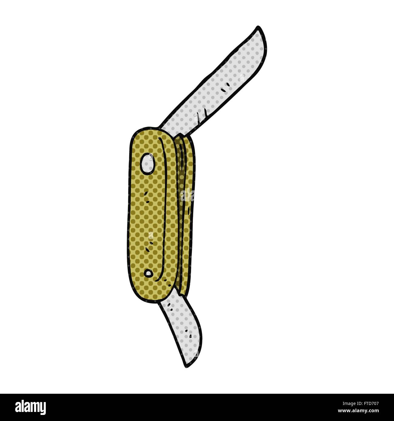 freehand drawn cartoon folding knife Stock Vector Image & Art - Alamy