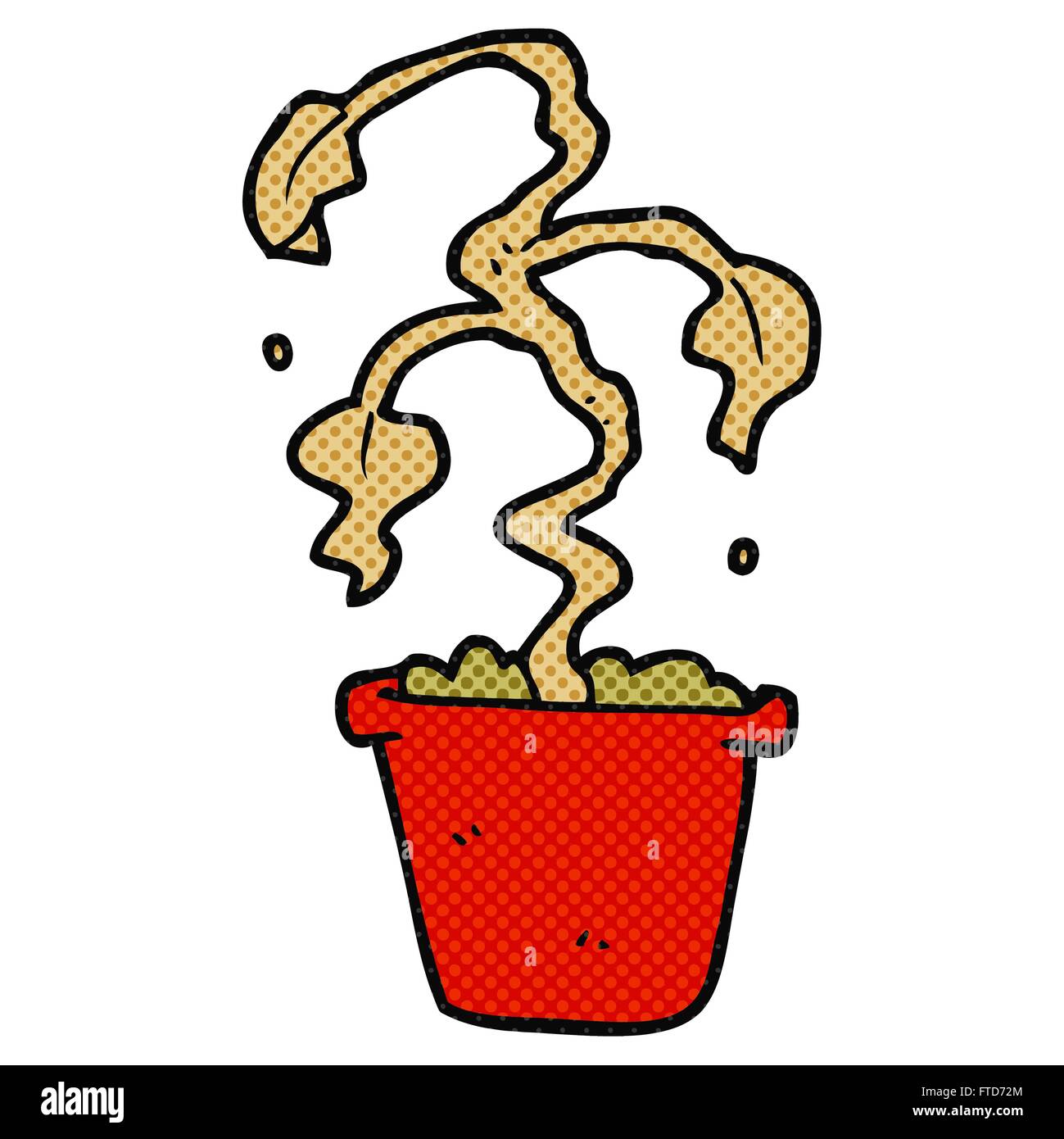 freehand drawn cartoon dead houseplant Stock Vector Image & Art - Alamy