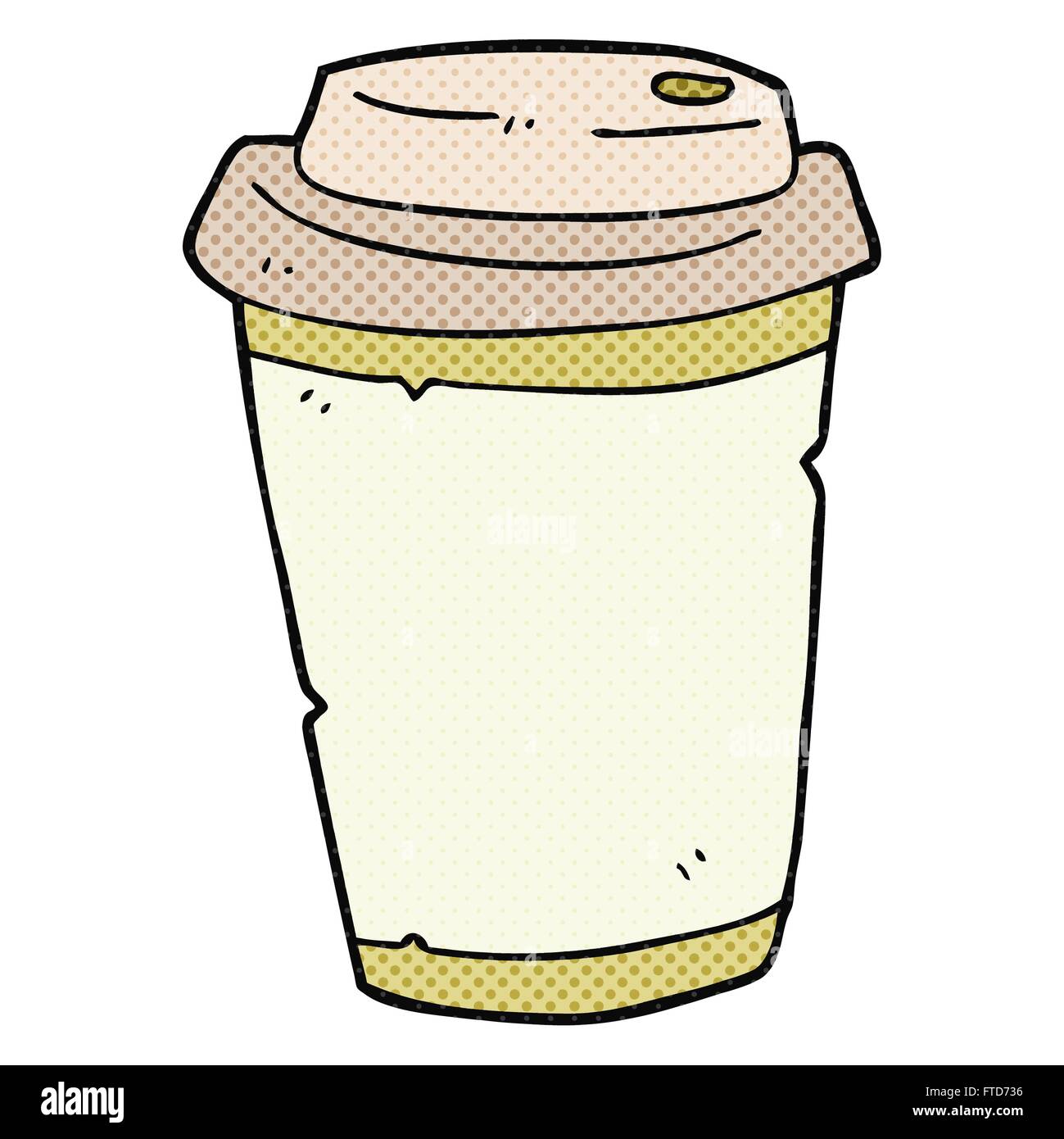 freehand drawn cartoon take out coffee Stock Vector Image & Art - Alamy