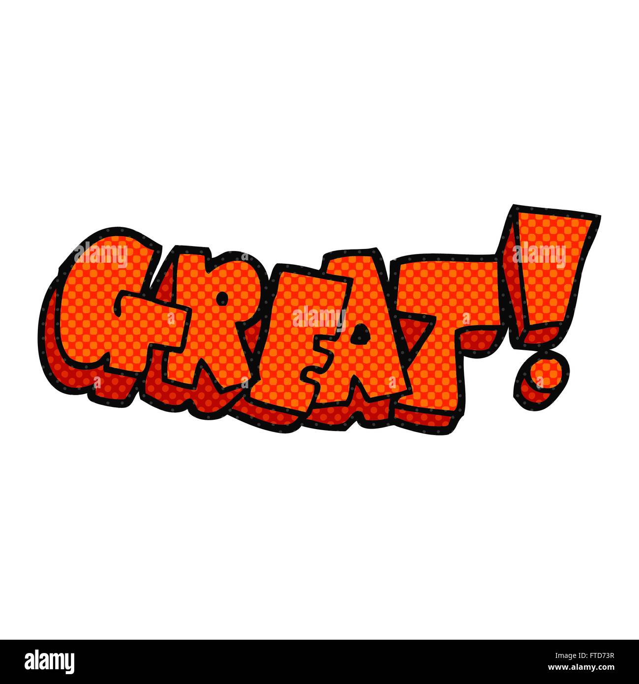 freehand drawn cartoon Great! symbol Stock Vector Image & Art - Alamy