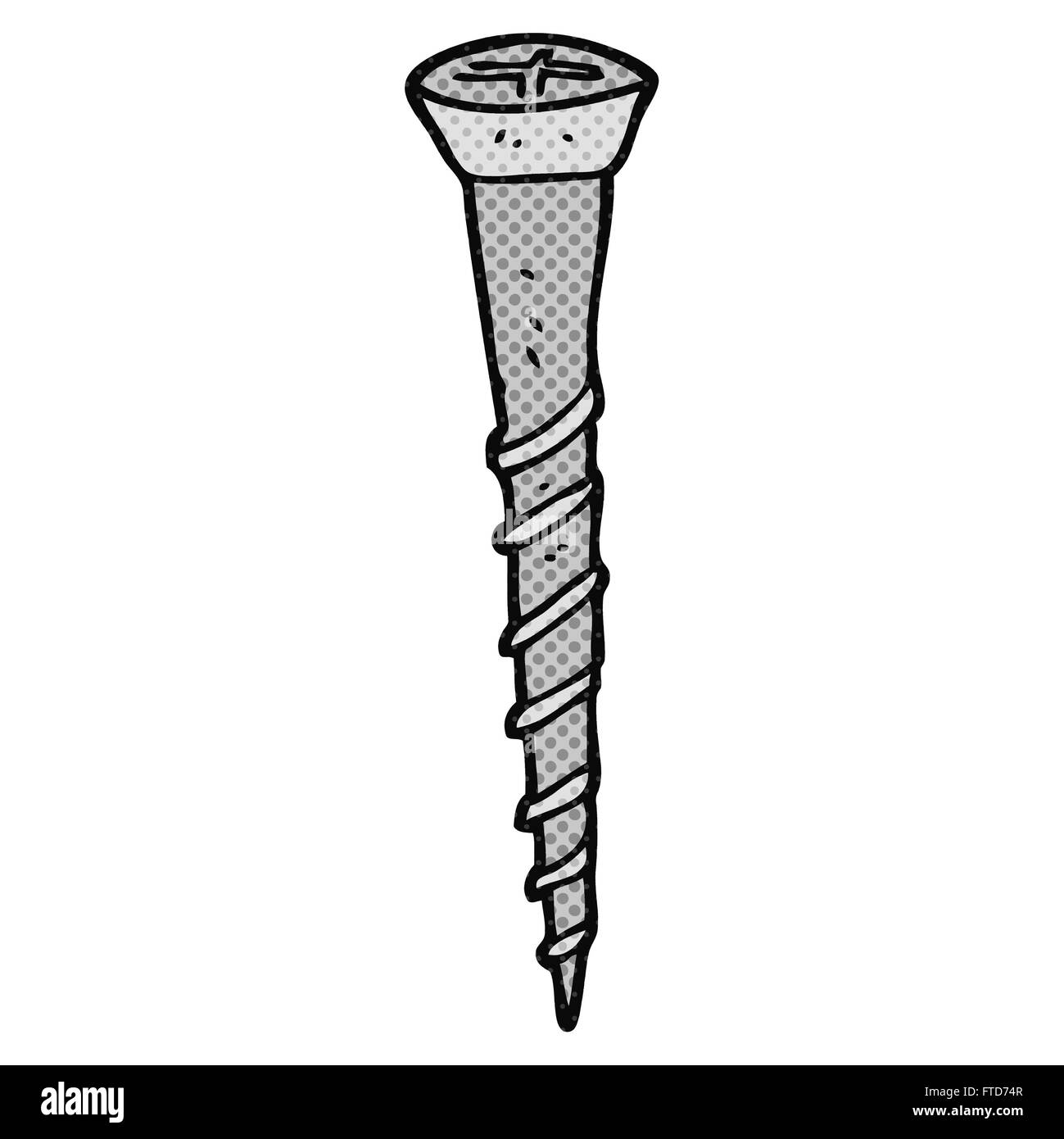 freehand drawn cartoon screw Stock Vector Image & Art - Alamy