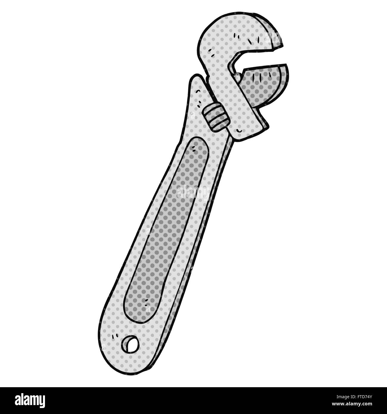 freehand drawn cartoon adjustable spanner Stock Vector Image & Art - Alamy