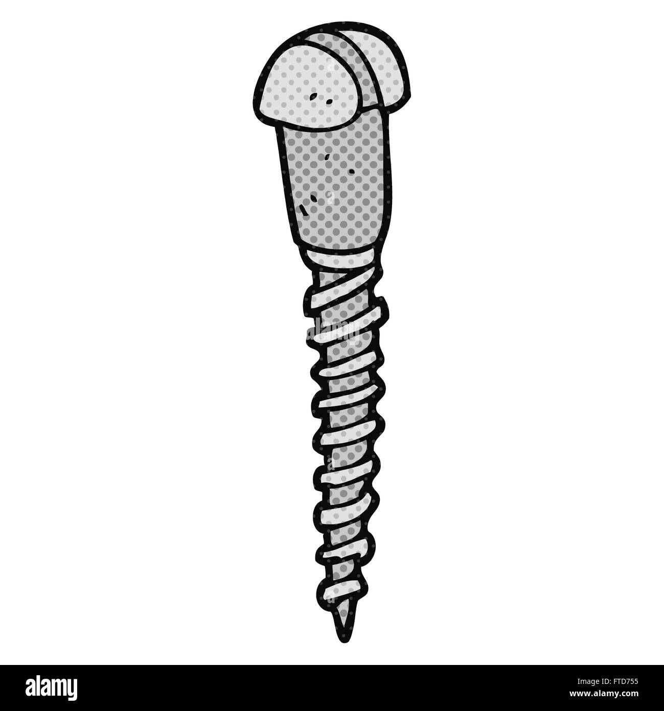 freehand drawn cartoon screw Stock Vector Image & Art - Alamy