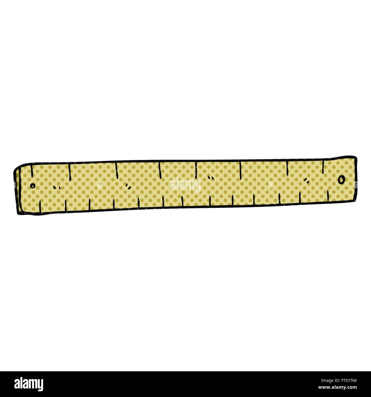 freehand drawn cartoon wooden ruler Stock Vector Image & Art - Alamy