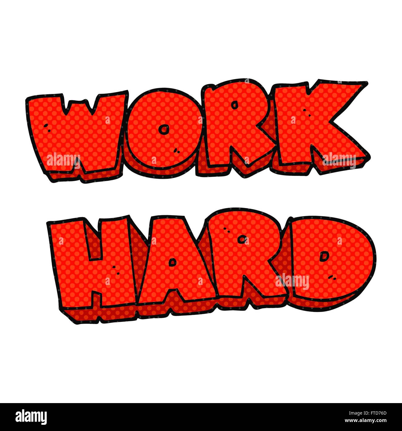freehand drawn cartoon work hard symbol Stock Vector Image & Art - Alamy