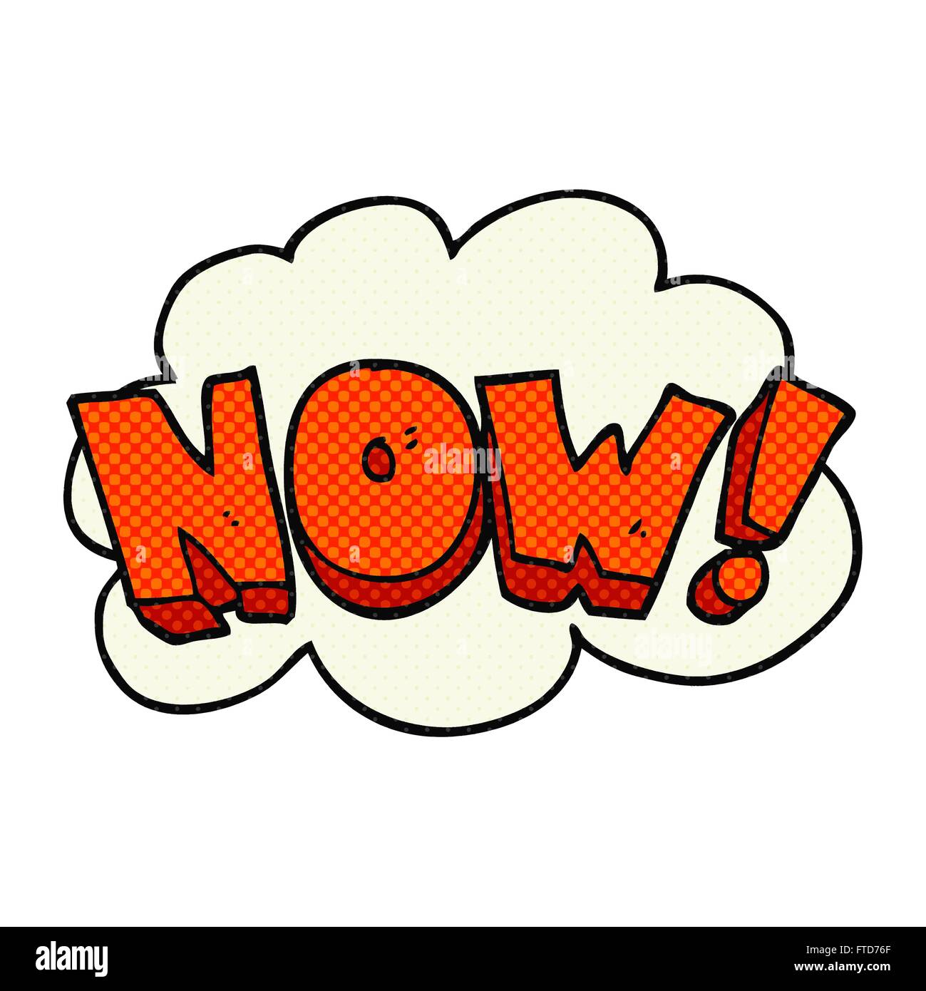 freehand drawn cartoon now shout Stock Vector Image & Art - Alamy