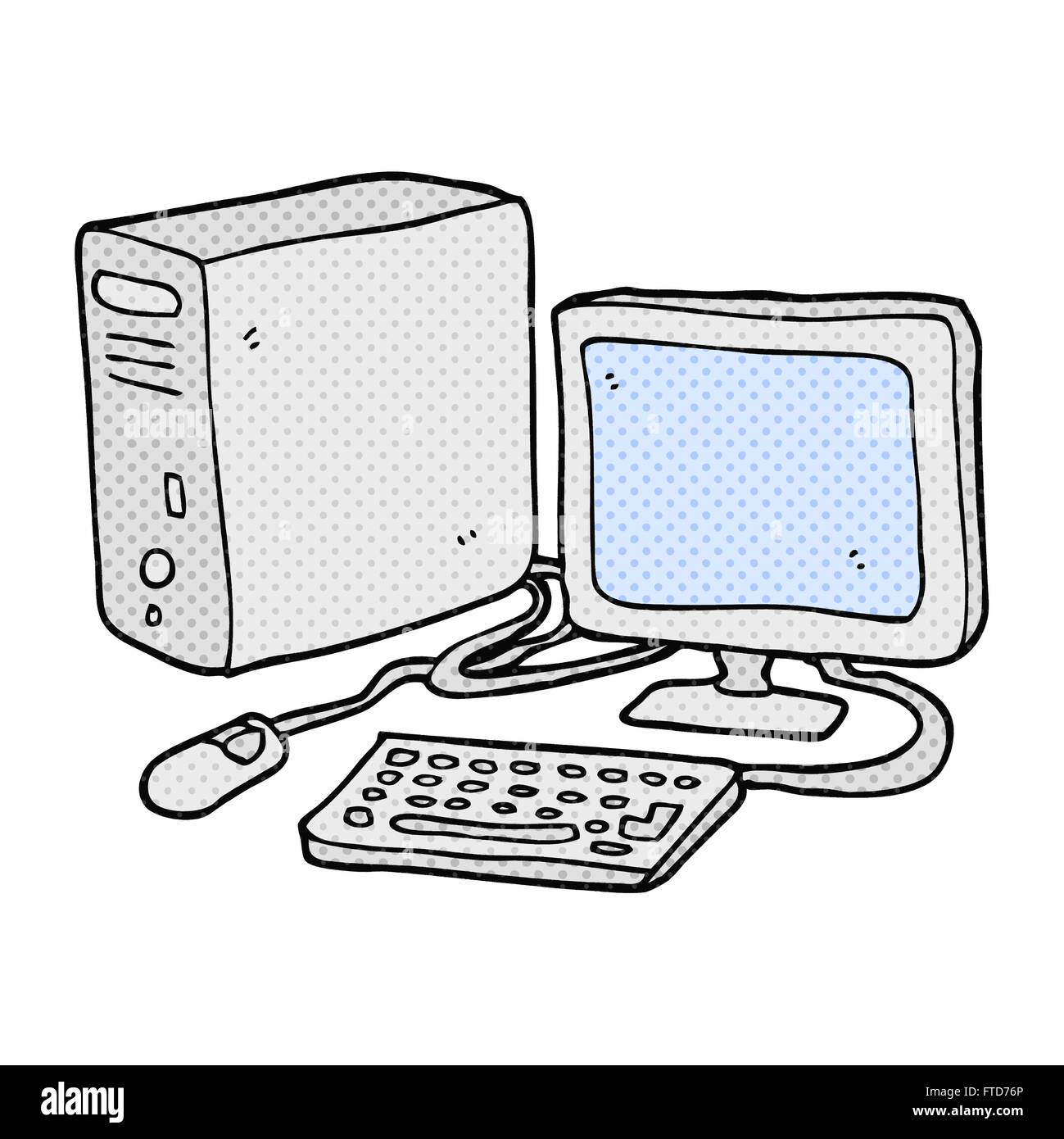 freehand drawn cartoon computer Stock Vector Image & Art - Alamy