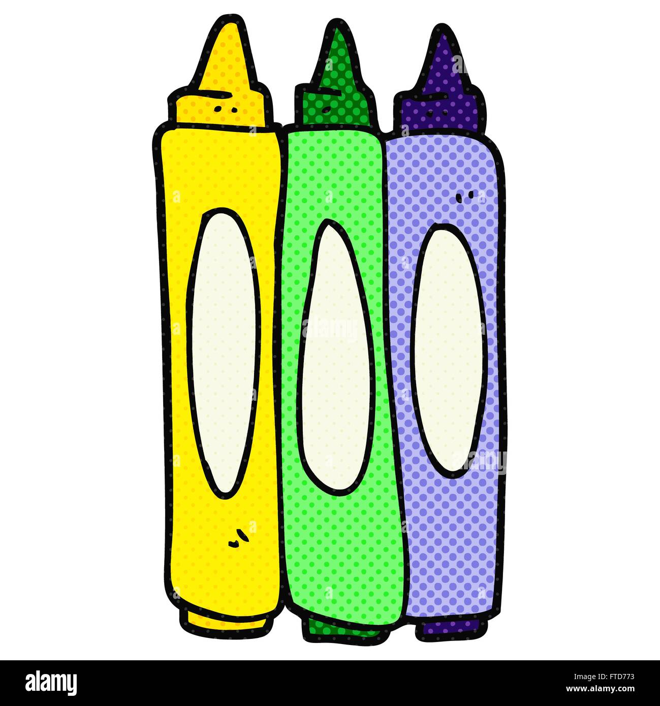 freehand drawn cartoon crayons Stock Vector Image & Art - Alamy
