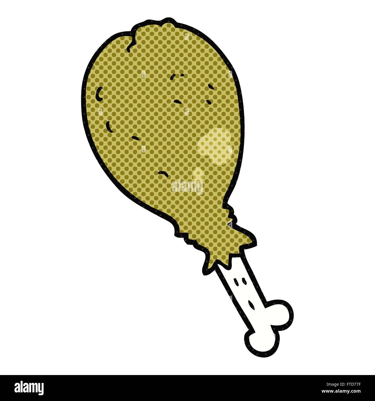 freehand drawn cartoon chicken leg Stock Vector Image & Art - Alamy