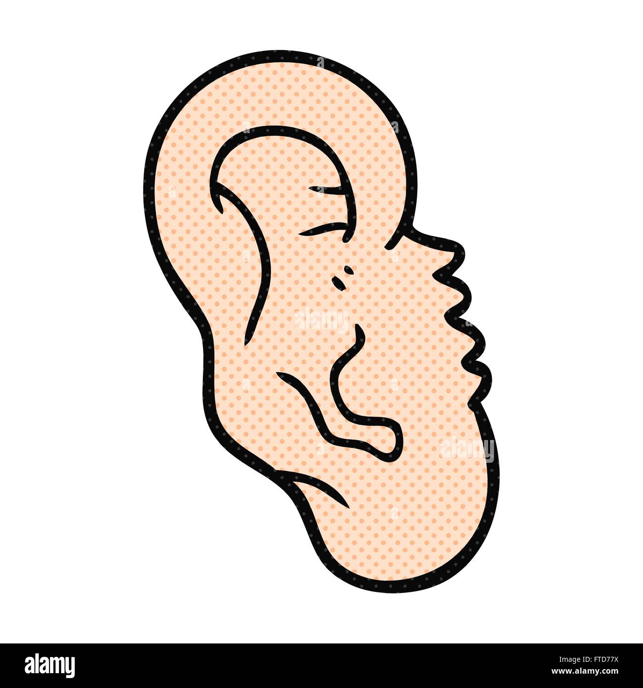 freehand drawn cartoon human ear Stock Vector Image & Art - Alamy