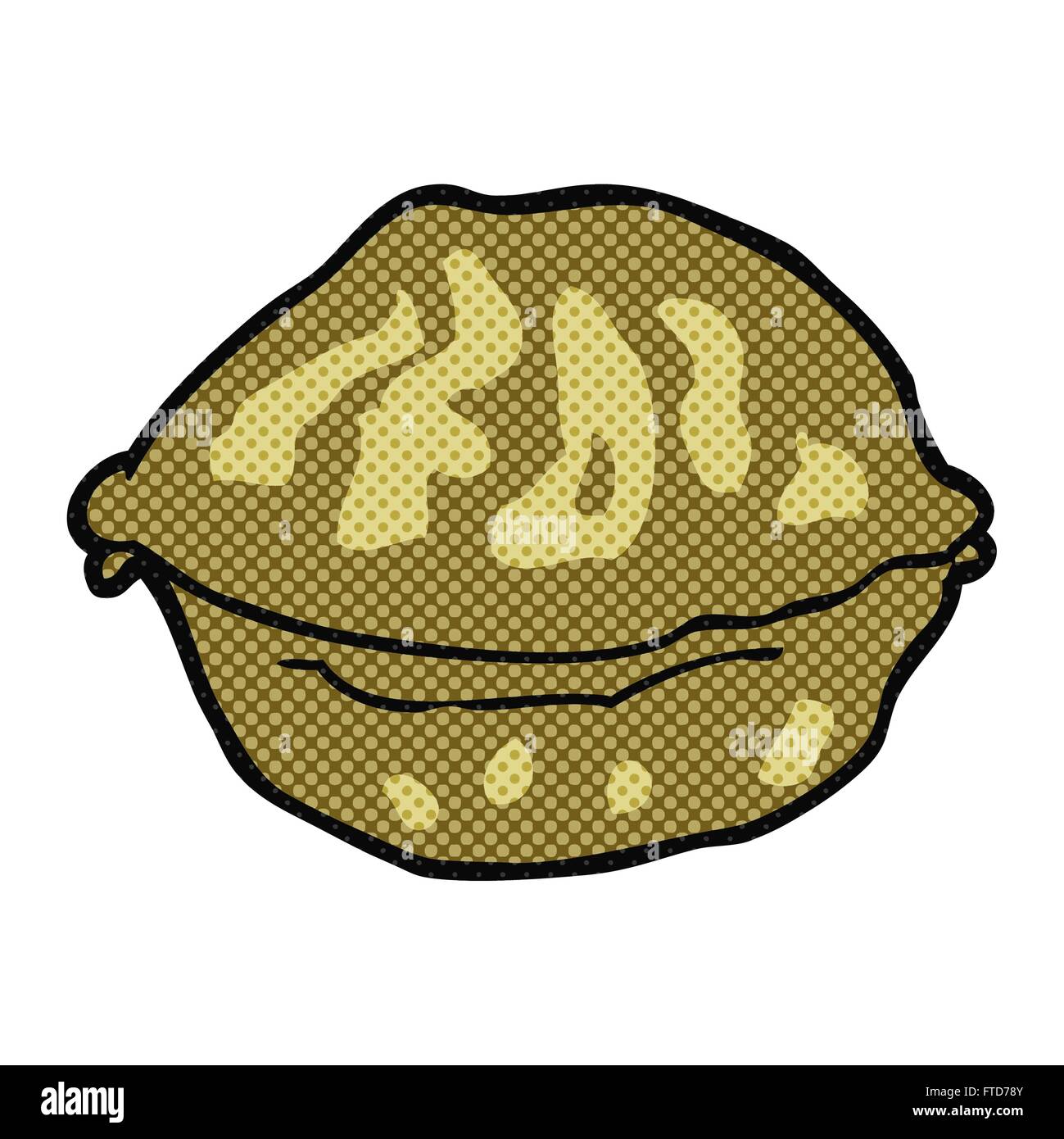 freehand drawn cartoon walnut in shell Stock Vector Image & Art - Alamy