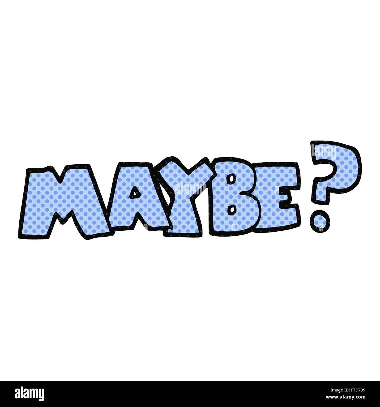 maybe freehand drawn cartoon symbol Stock Vector Image & Art - Alamy