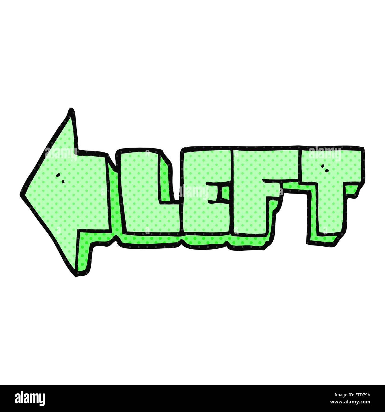 freehand drawn cartoon left symbol Stock Vector Image & Art - Alamy