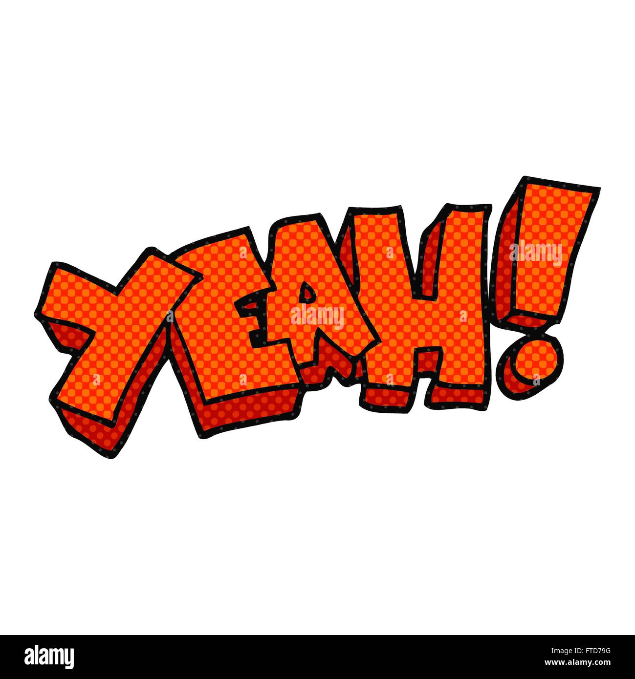 yeah! freehand drawn cartoon shout Stock Vector Image & Art - Alamy