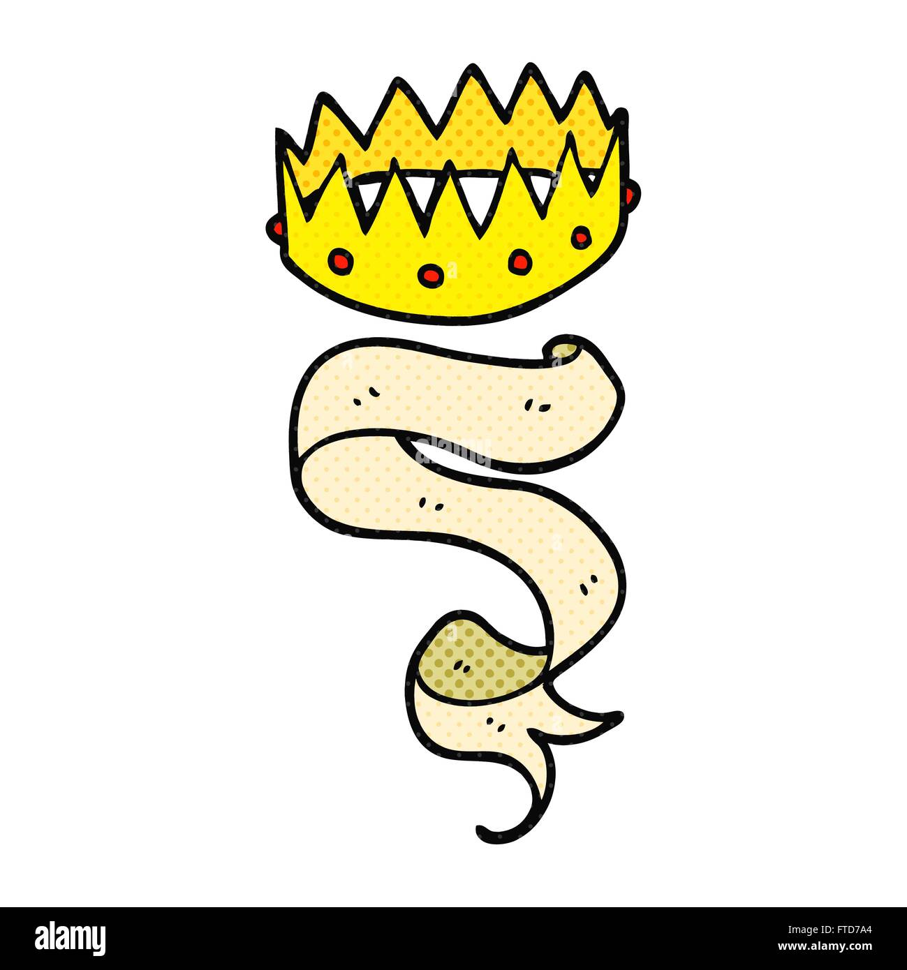 freehand drawn cartoon crown and scroll Stock Vector Image & Art - Alamy