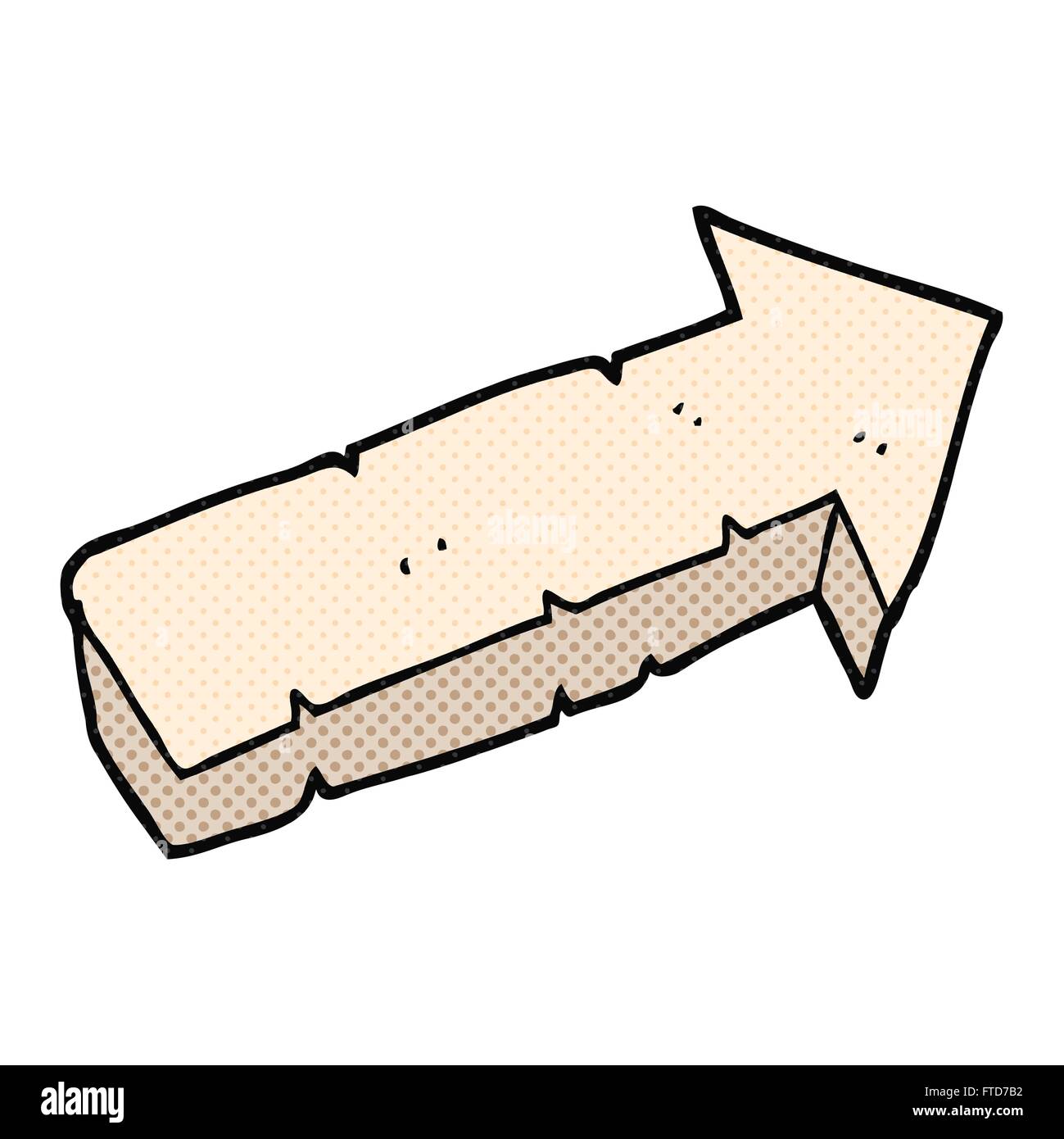 freehand drawn cartoon stone pointing arrow Stock Vector Image & Art ...