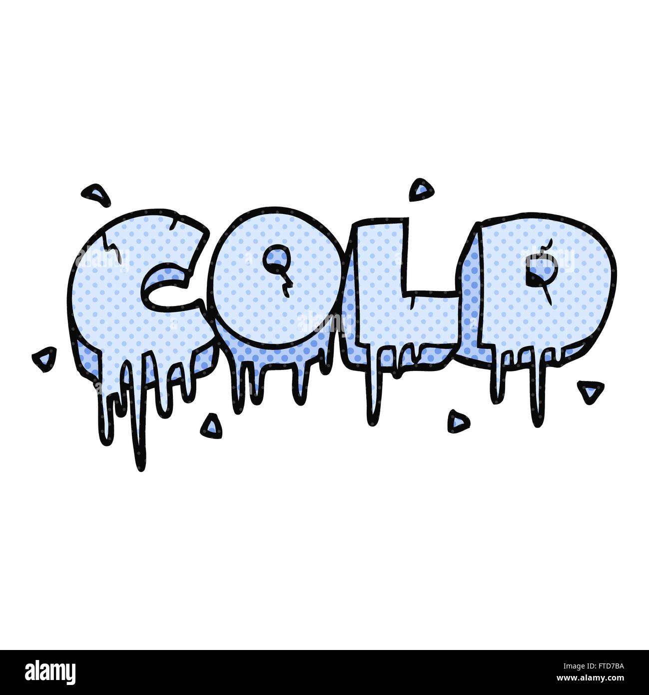 freehand drawn cartoon cold text symbol Stock Vector Image & Art - Alamy