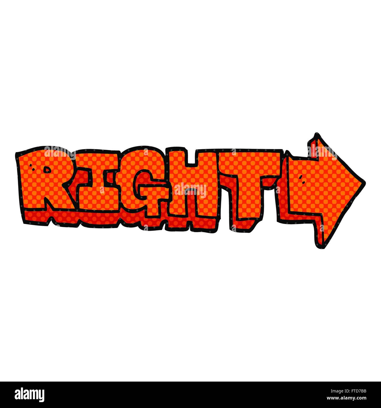 freehand drawn cartoon right symbol Stock Vector Image & Art - Alamy