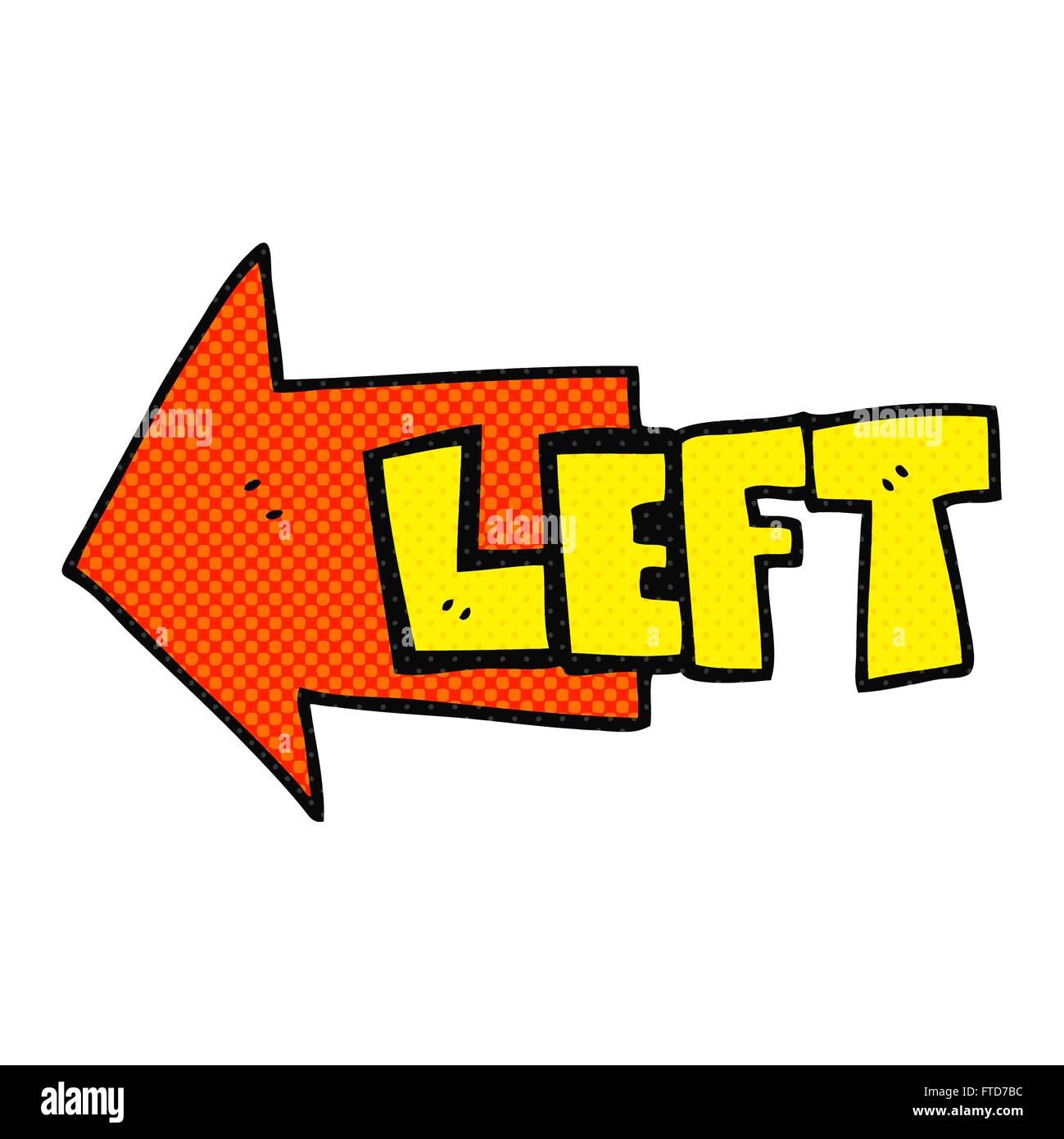 freehand drawn cartoon left symbol Stock Vector Image & Art - Alamy