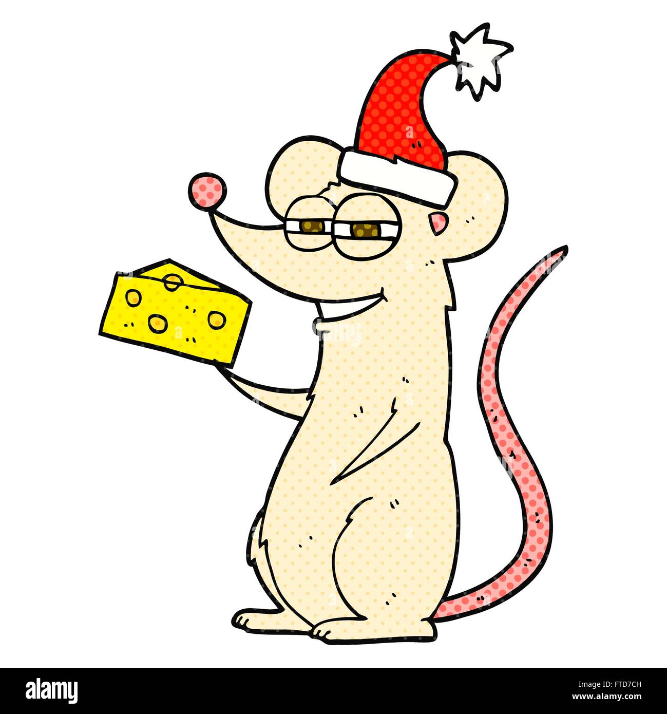 freehand drawn cartoon christmas mouse Stock Vector Image & Art - Alamy