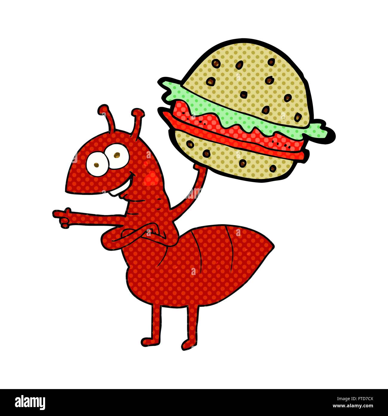 freehand drawn cartoon ant carrying food Stock Vector Image & Art - Alamy