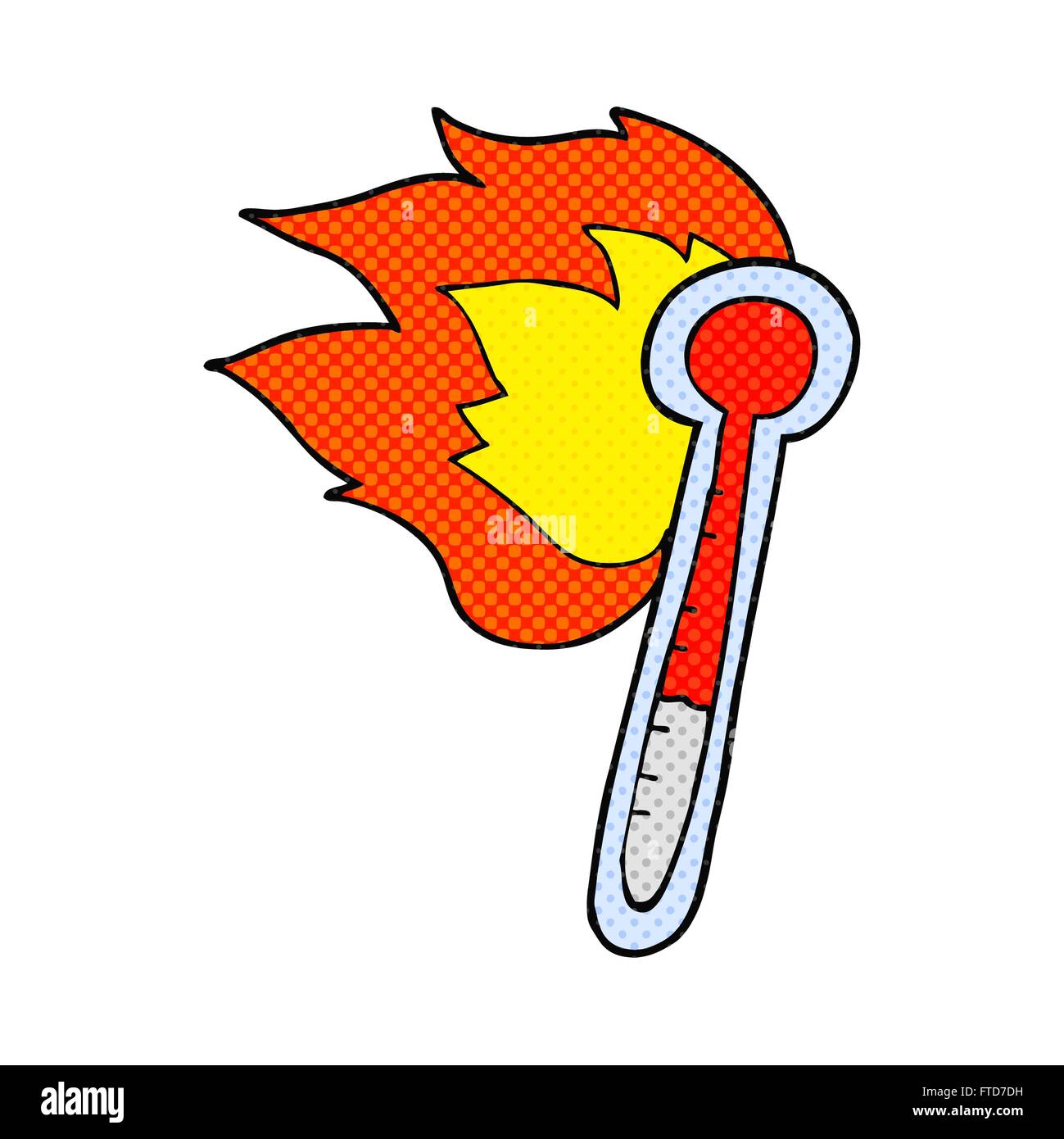 freehand drawn cartoon temperature gauge getting too hot Stock Vector ...
