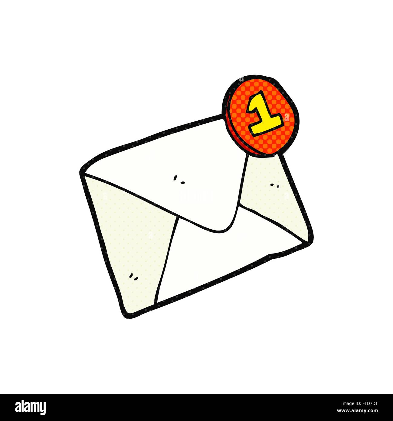 Freehand retro cartoon mail symbol hi-res stock photography and images ...