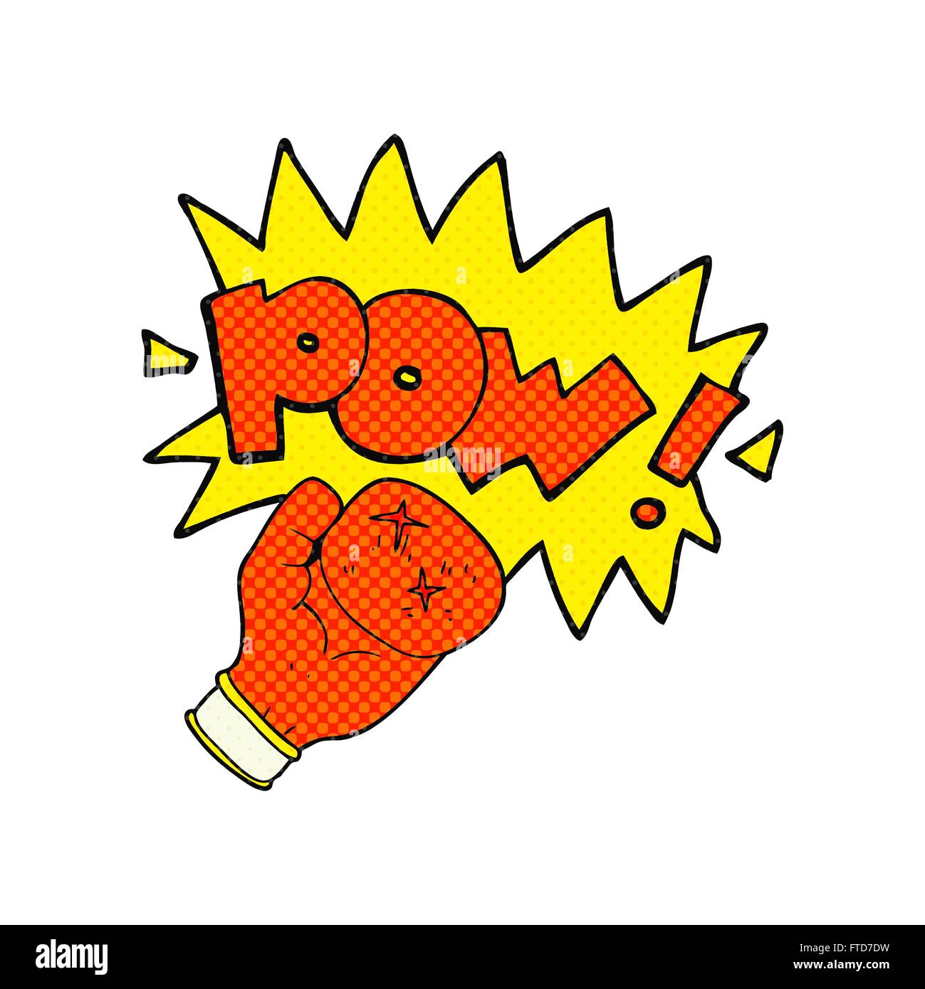 freehand drawn cartoon boxing glove punching Stock Vector Image & Art ...