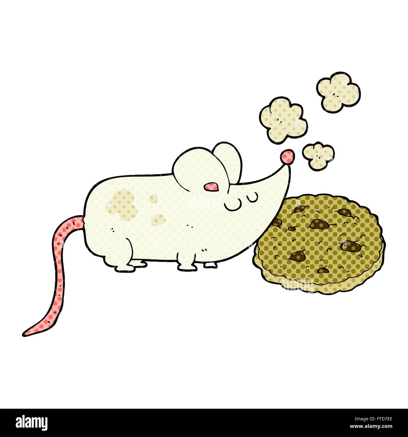 cute freehand drawn cartoon mouse and cookie Stock Vector Image & Art ...