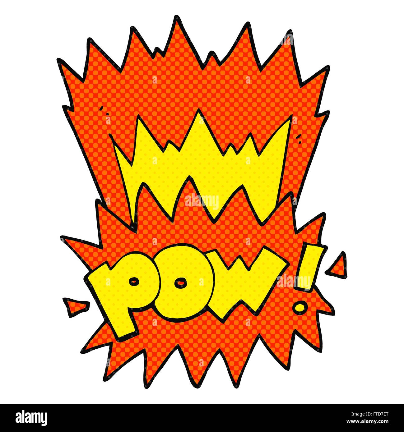 freehand drawn cartoon pow symbol Stock Vector Image & Art - Alamy