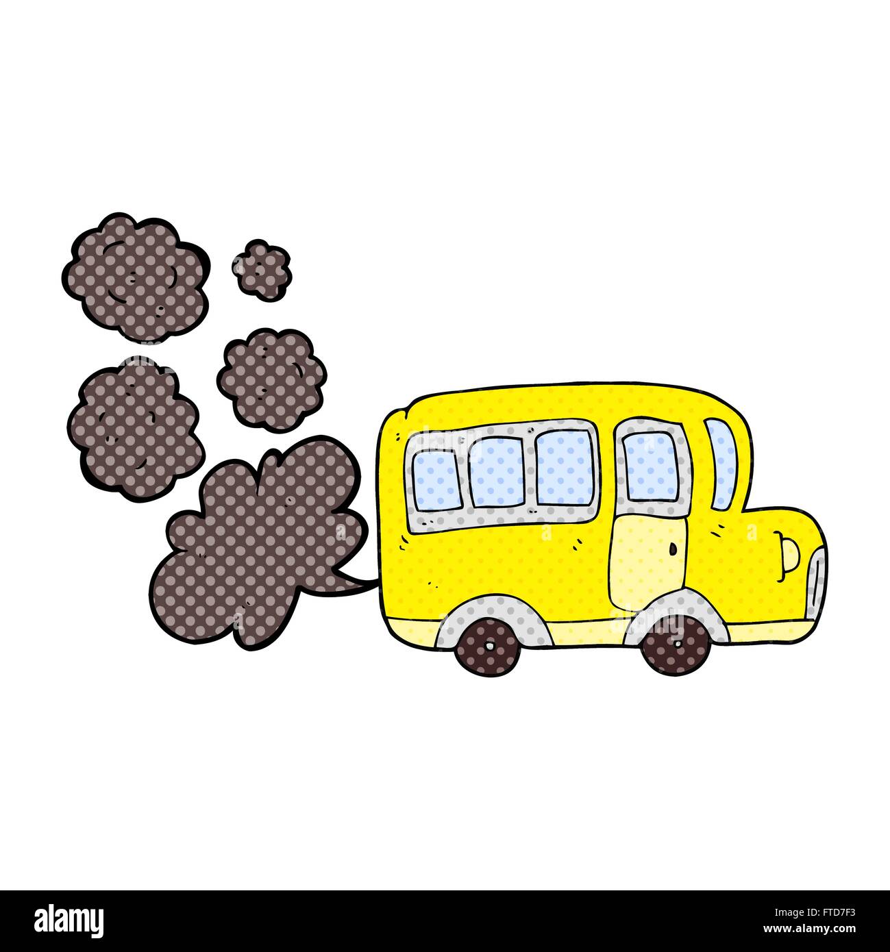 freehand drawn cartoon yellow school bus Stock Vector Image & Art - Alamy