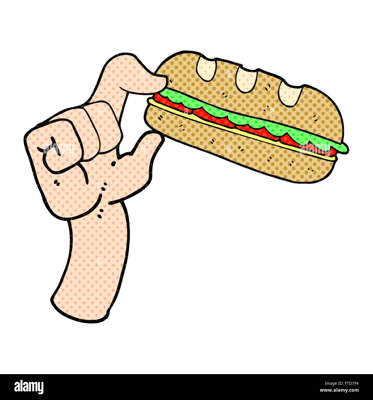 freehand drawn cartoon sub sandwich Stock Vector Image & Art - Alamy