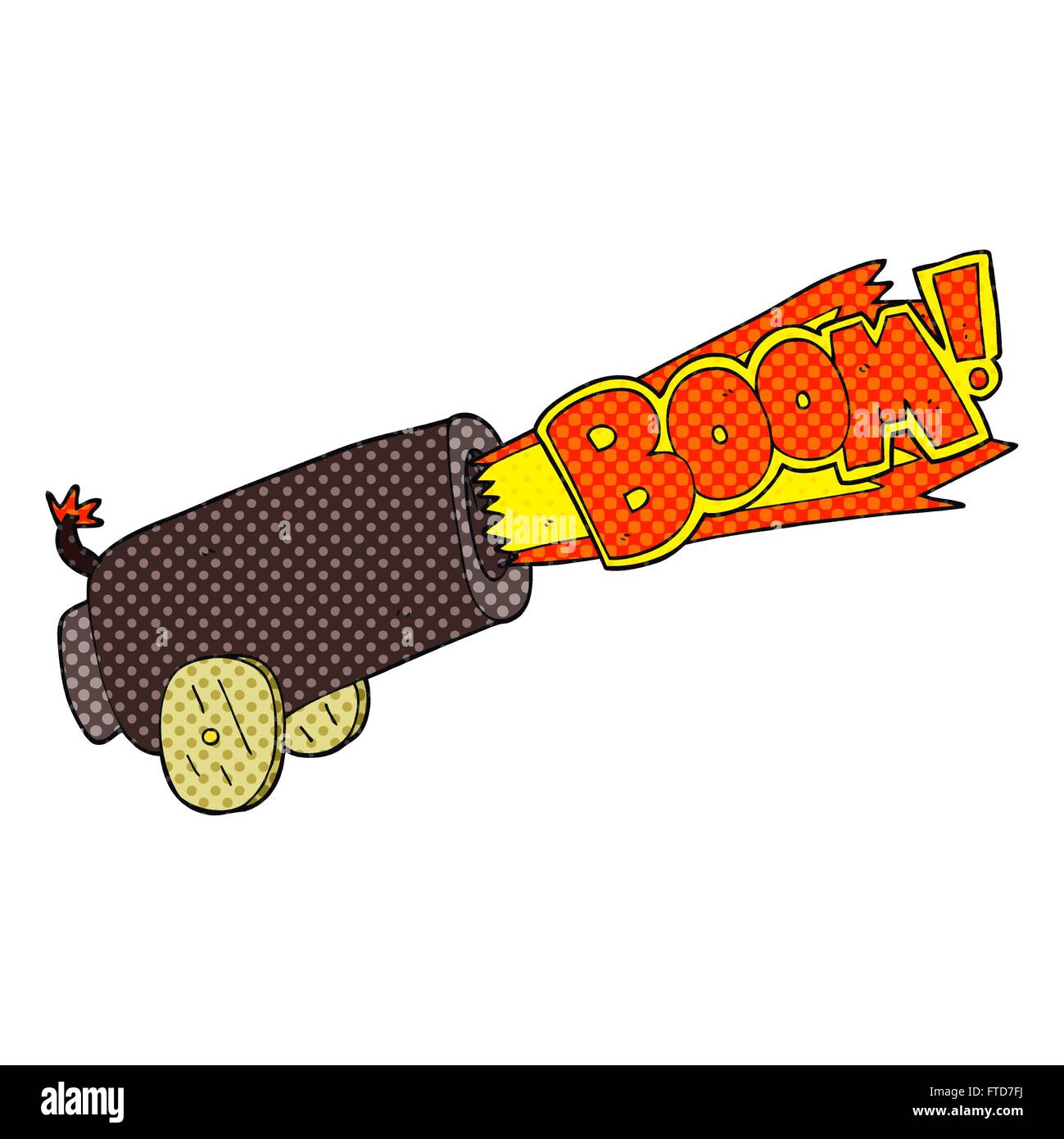 freehand drawn cartoon cannon shooting Stock Vector Image & Art - Alamy