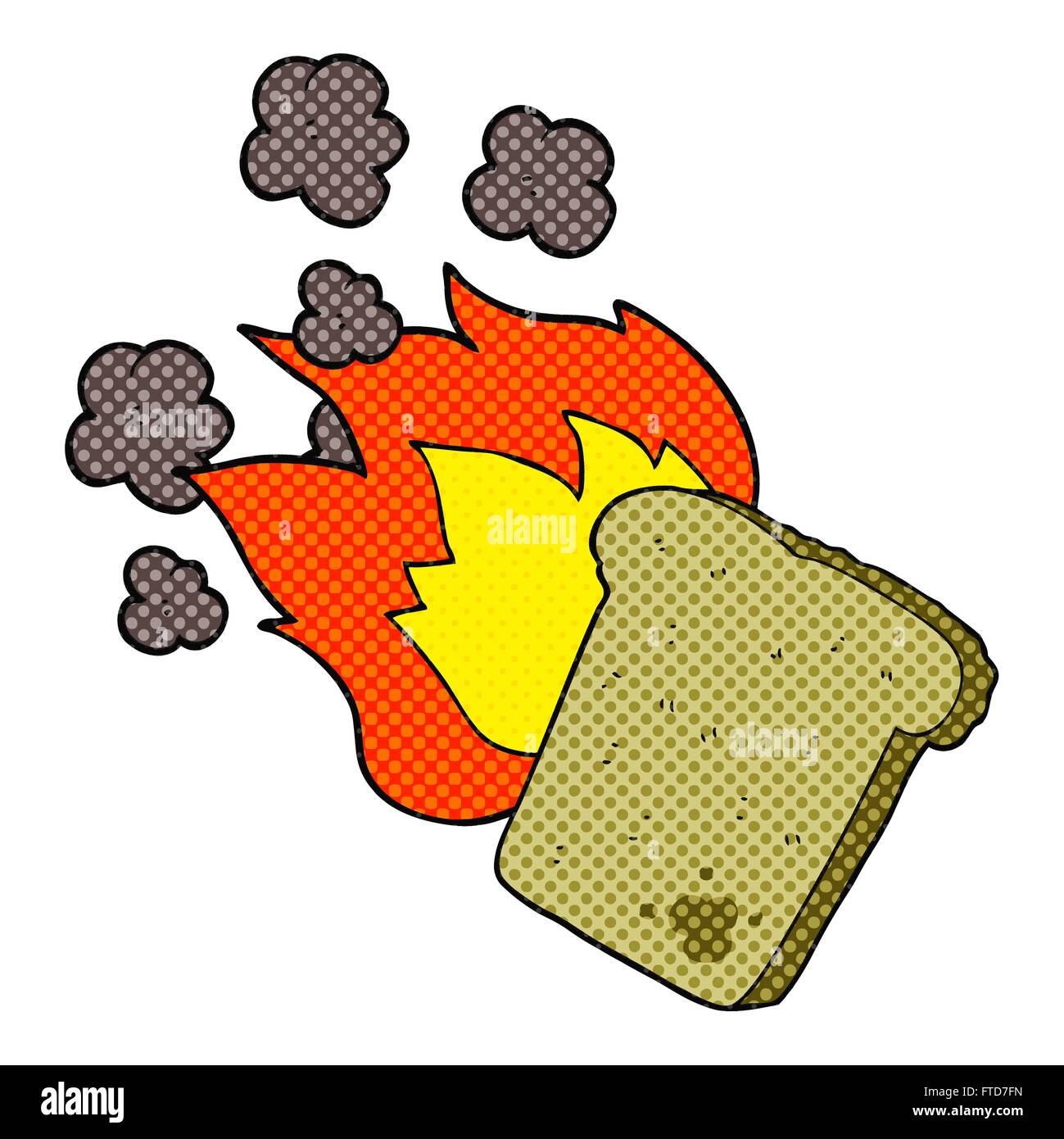 freehand drawn cartoon burnt toast Stock Vector Image & Art - Alamy