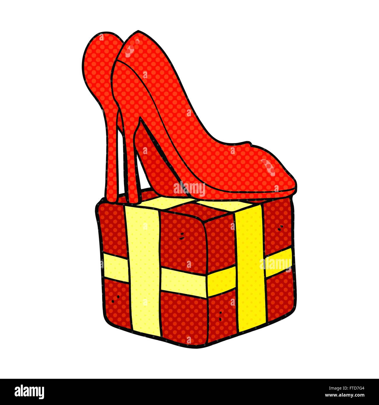 freehand drawn cartoon high heel shoes gift Stock Vector Image & Art ...