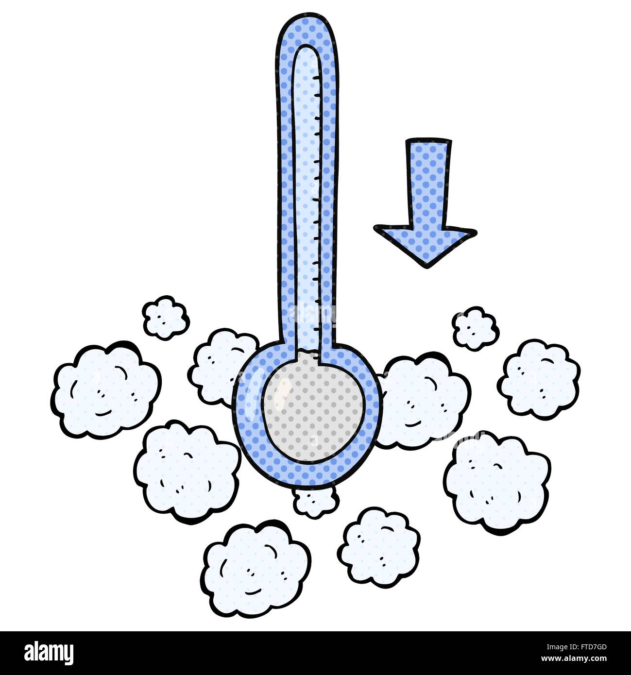 freehand drawn cartoon dropping temperature Stock Vector Image & Art ...