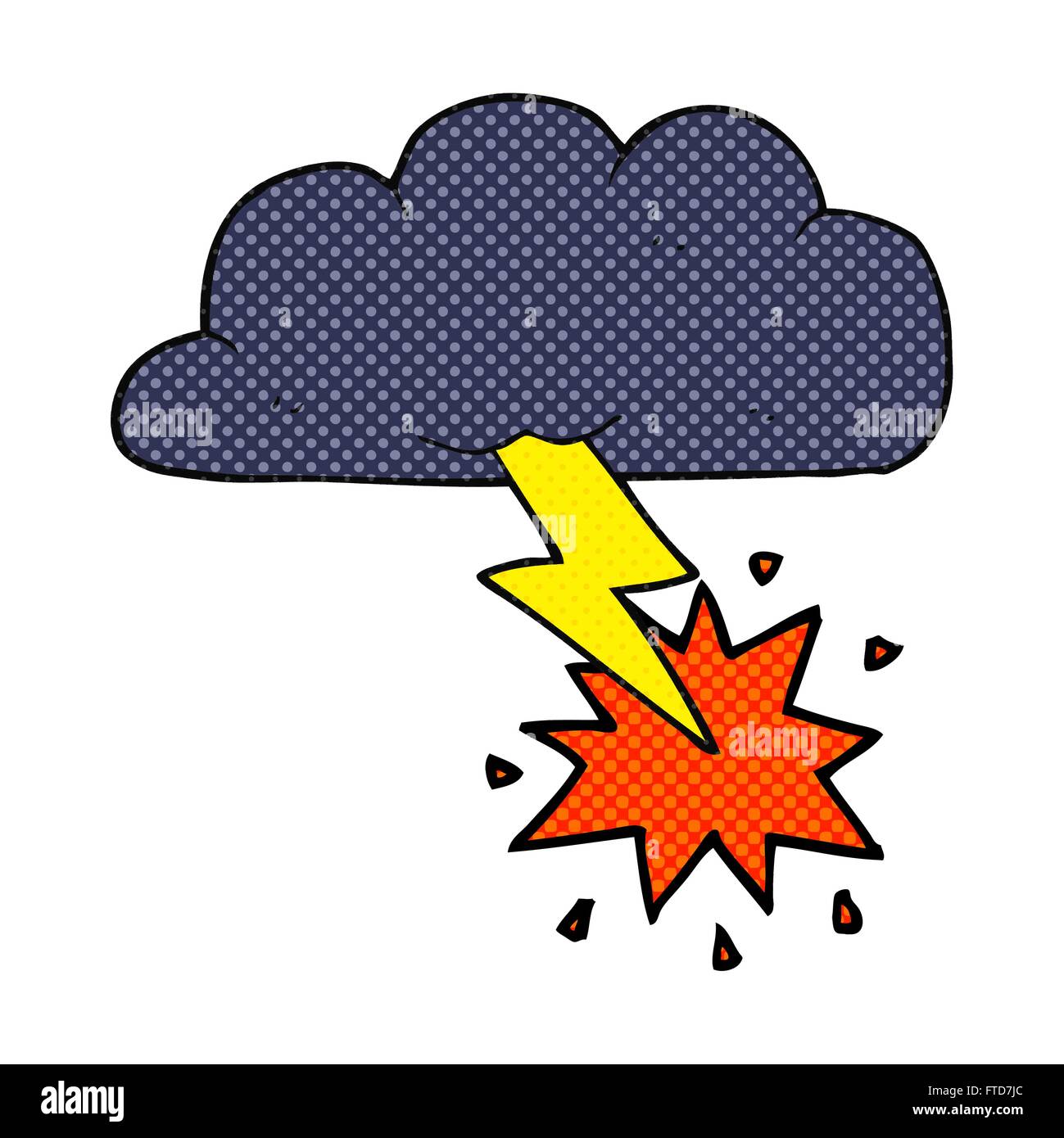 freehand drawn cartoon thundercloud Stock Vector Image & Art - Alamy