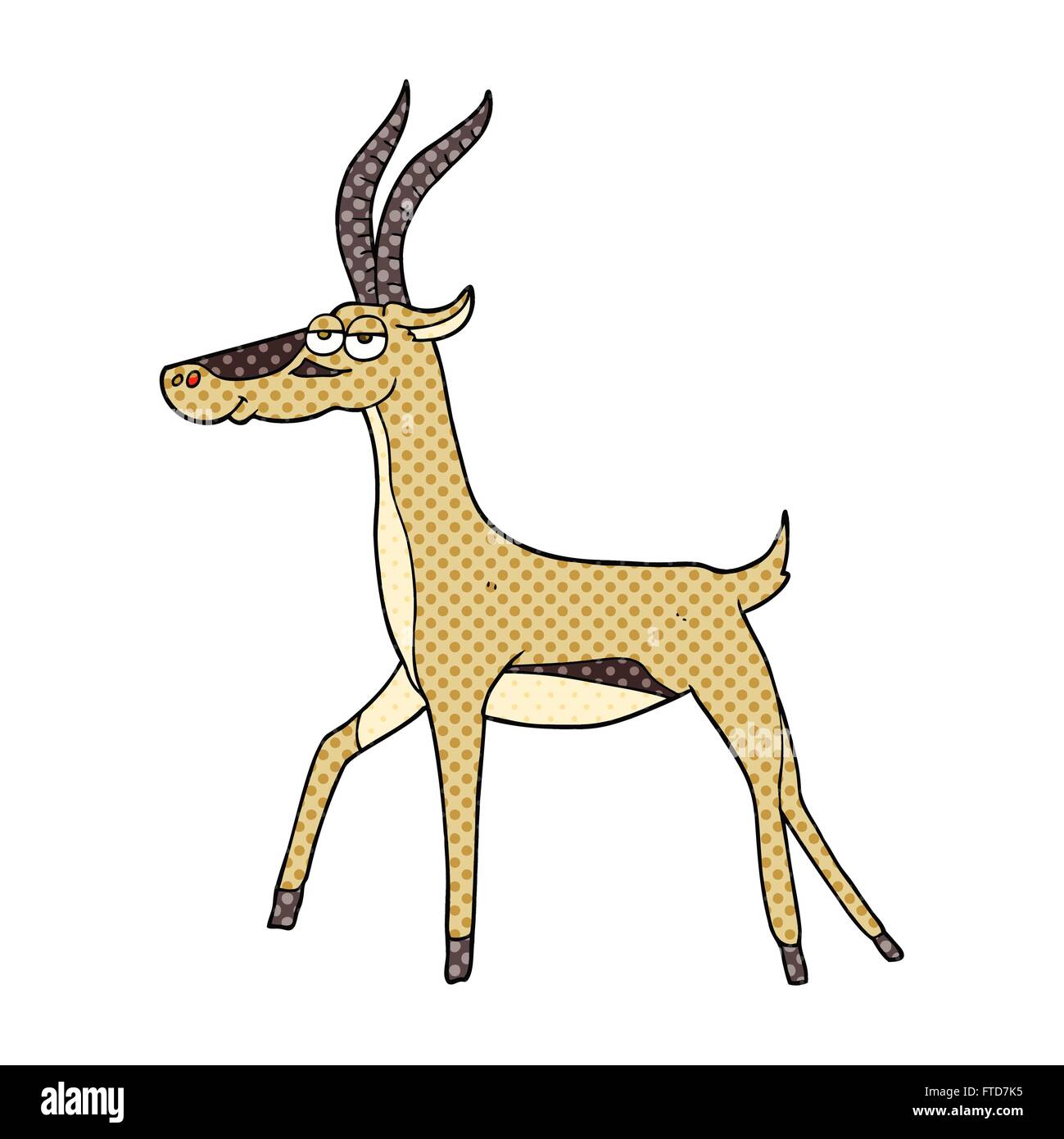 freehand drawn cartoon gazelle Stock Vector Image & Art - Alamy