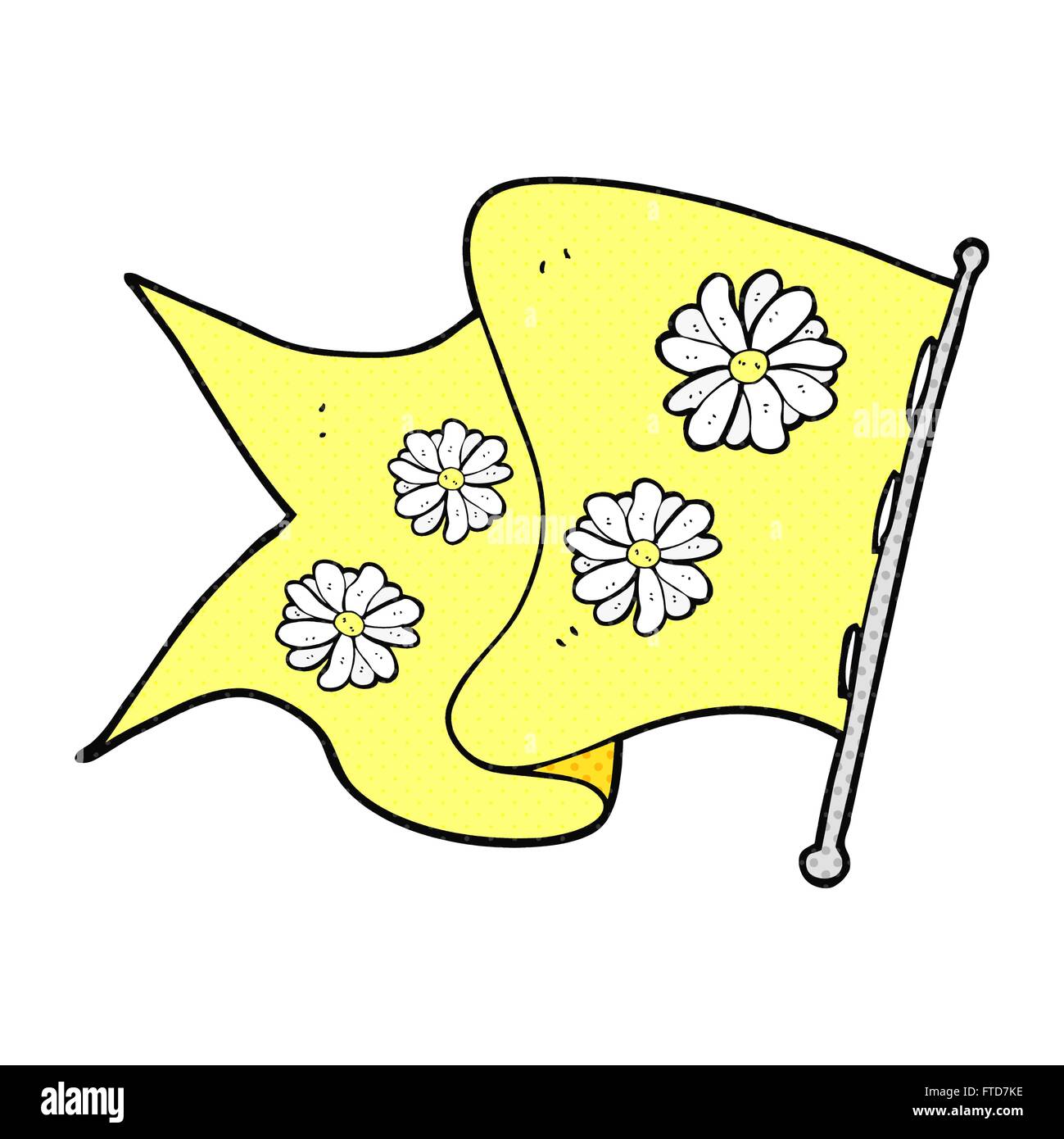 freehand drawn cartoon flower flag Stock Vector Image & Art - Alamy