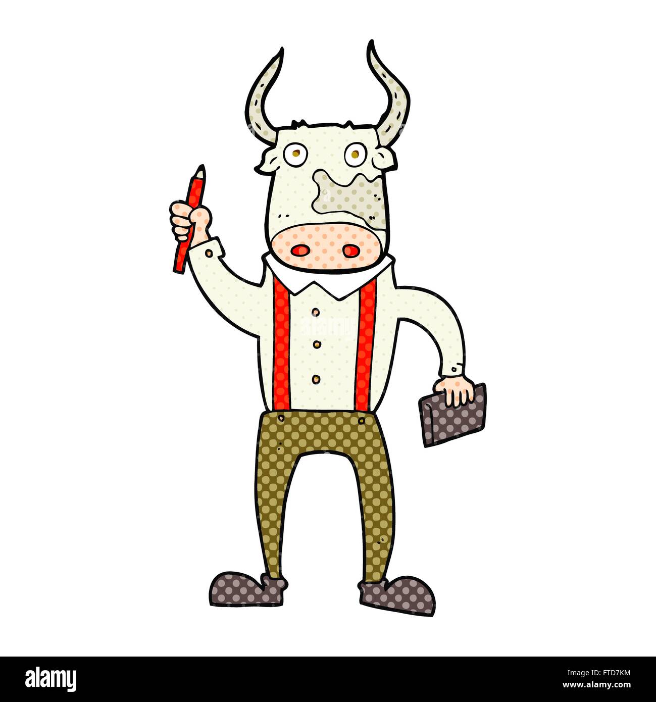 freehand drawn cartoon bull man Stock Vector Image & Art - Alamy