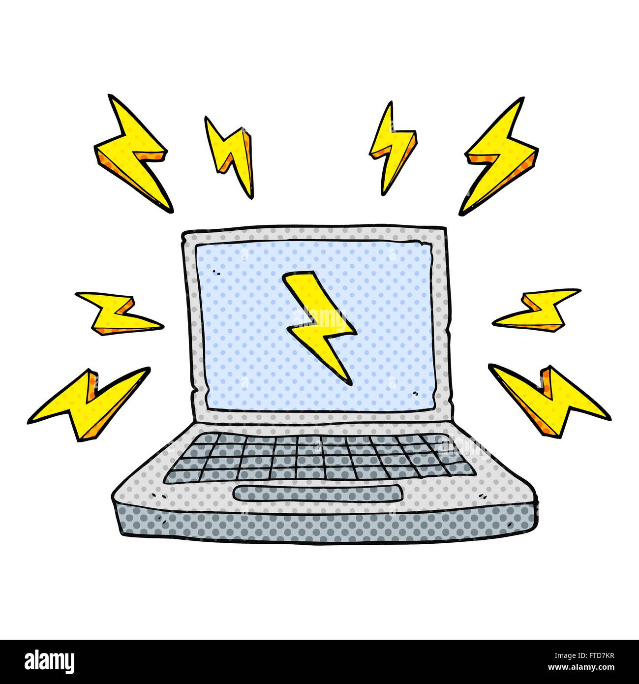 freehand drawn cartoon laptop computer Stock Vector Image & Art - Alamy